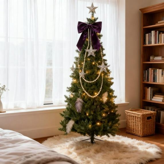 Artificial Half Christmas Tree with Auto Open, Steel Base, for Indoor ...