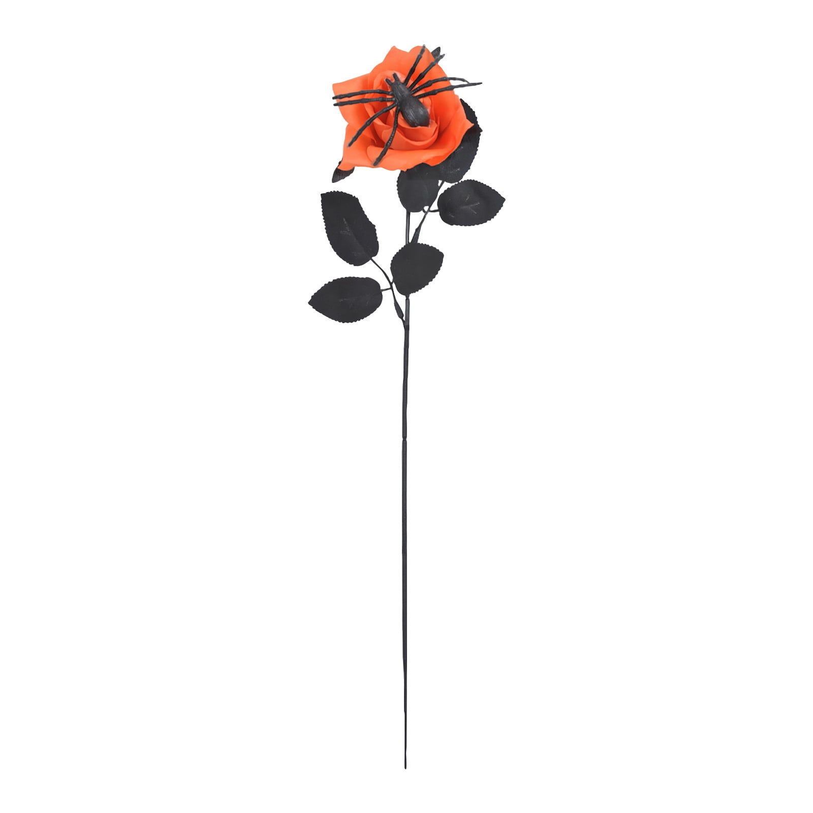 Artificial Halloween Rose Stems Picks with spider -2025 Scary Halloween ...