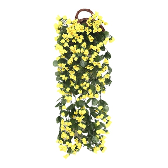 Artificial Hanging Basket Wall Decor Fake Polyester Greenery Realistic ...