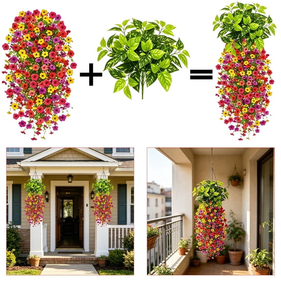 Artificial Hanging Fake Ivy Garland, Lifelike Silk Leaf Trailing Vines ...