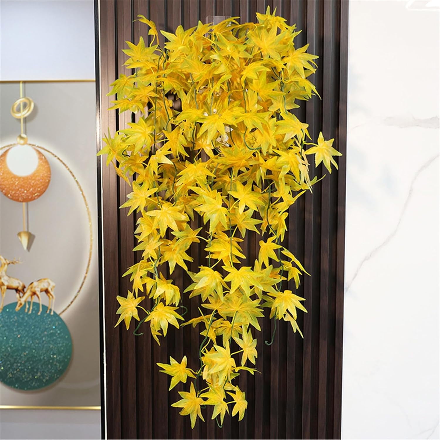 Artificial Hanging Fall Eucalyptus Plants Fake Autumn Plants Greenery Vines UV Resistant Hanging ...