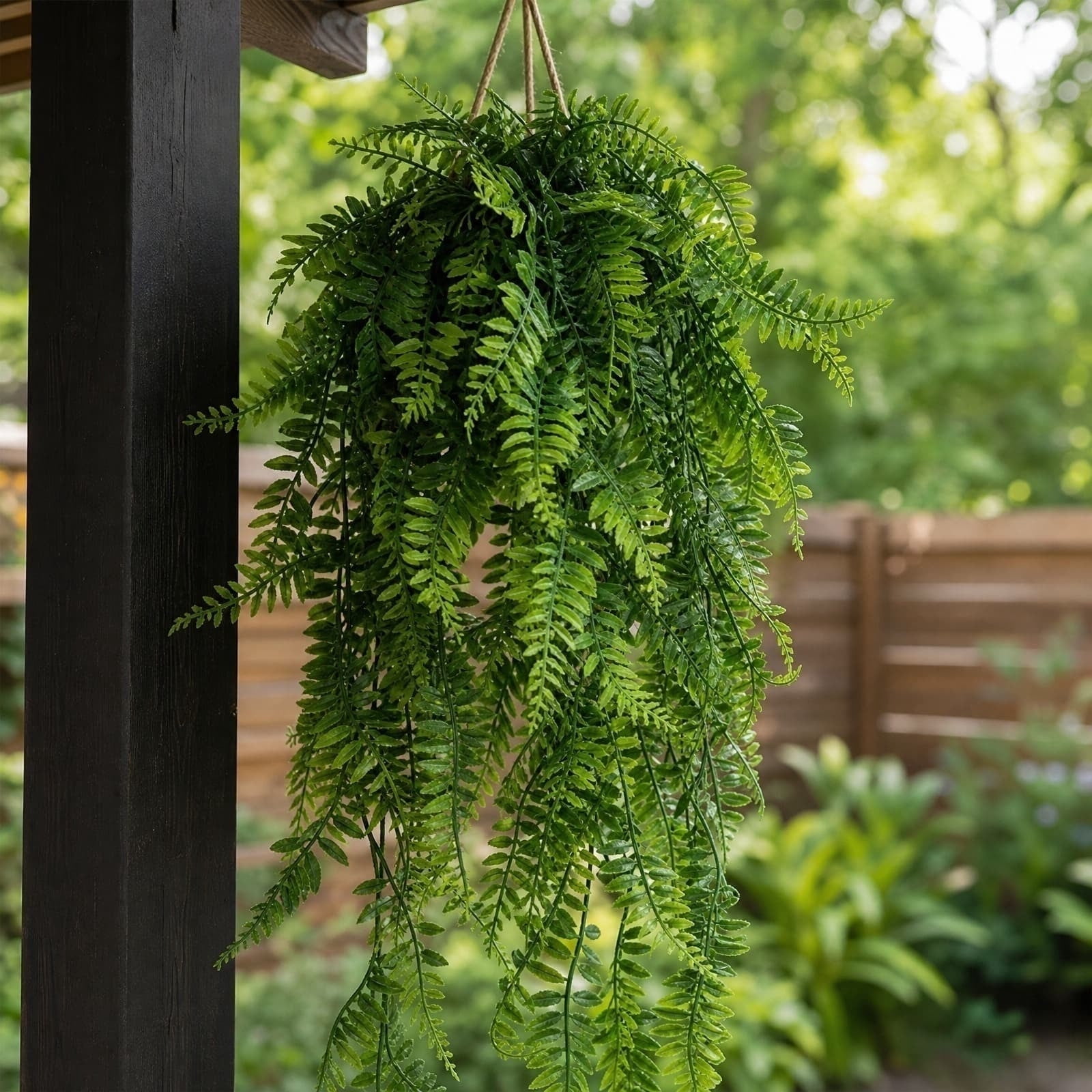 Artificial Hanging Fern Garland, Faux Tropical Greenery Vine Decor ...