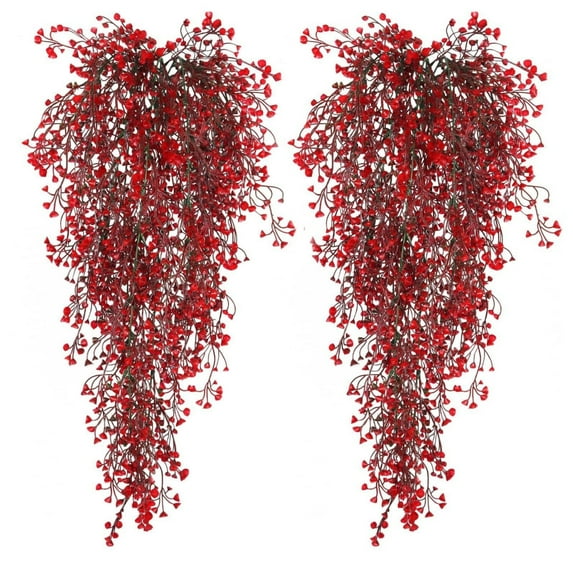 Artificial Hanging Fern Plant Vine Garland for Wall Indoor Outdoor Home ...