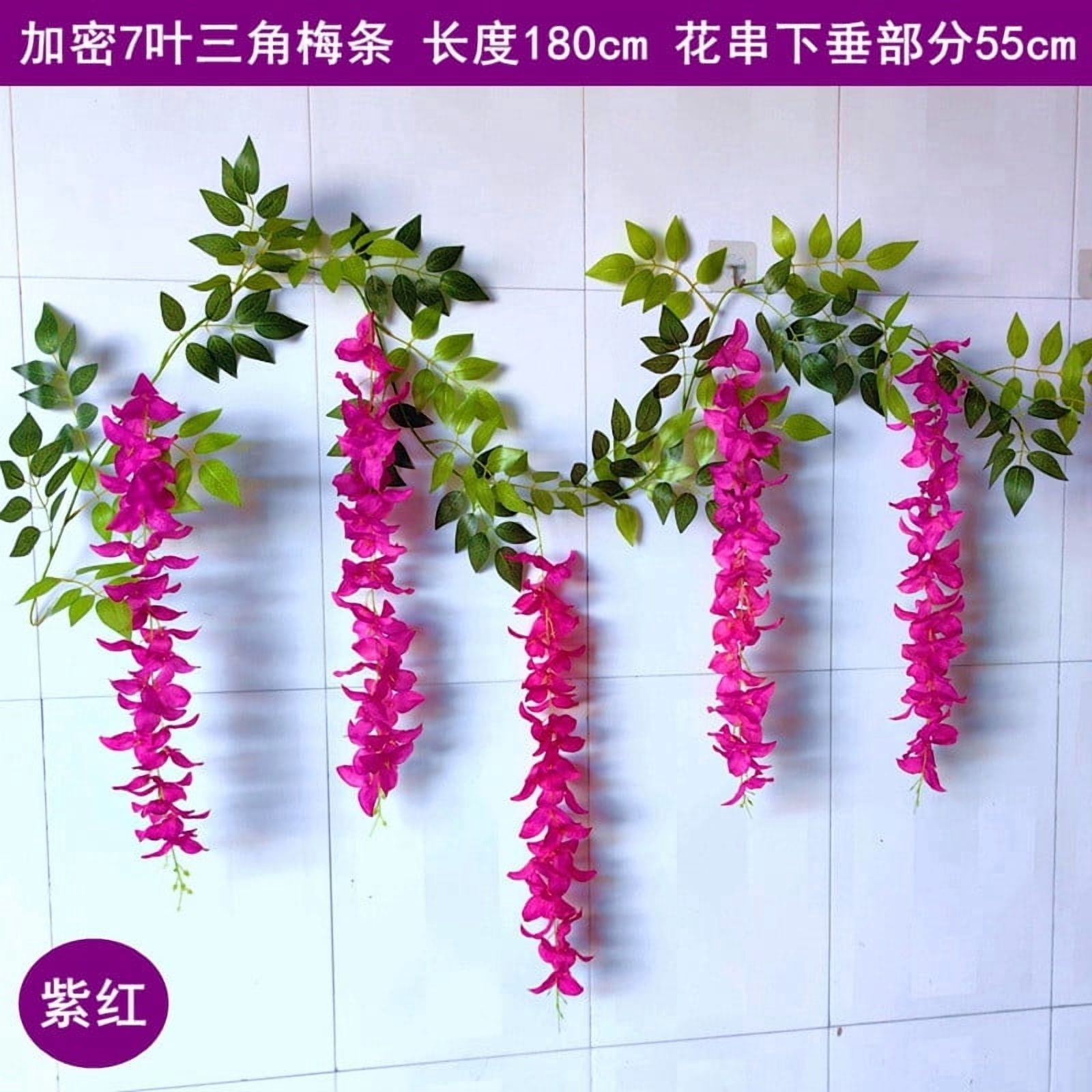 Artificial Hanging Flower Vine Decor - Realistic Faux Greenery with ...