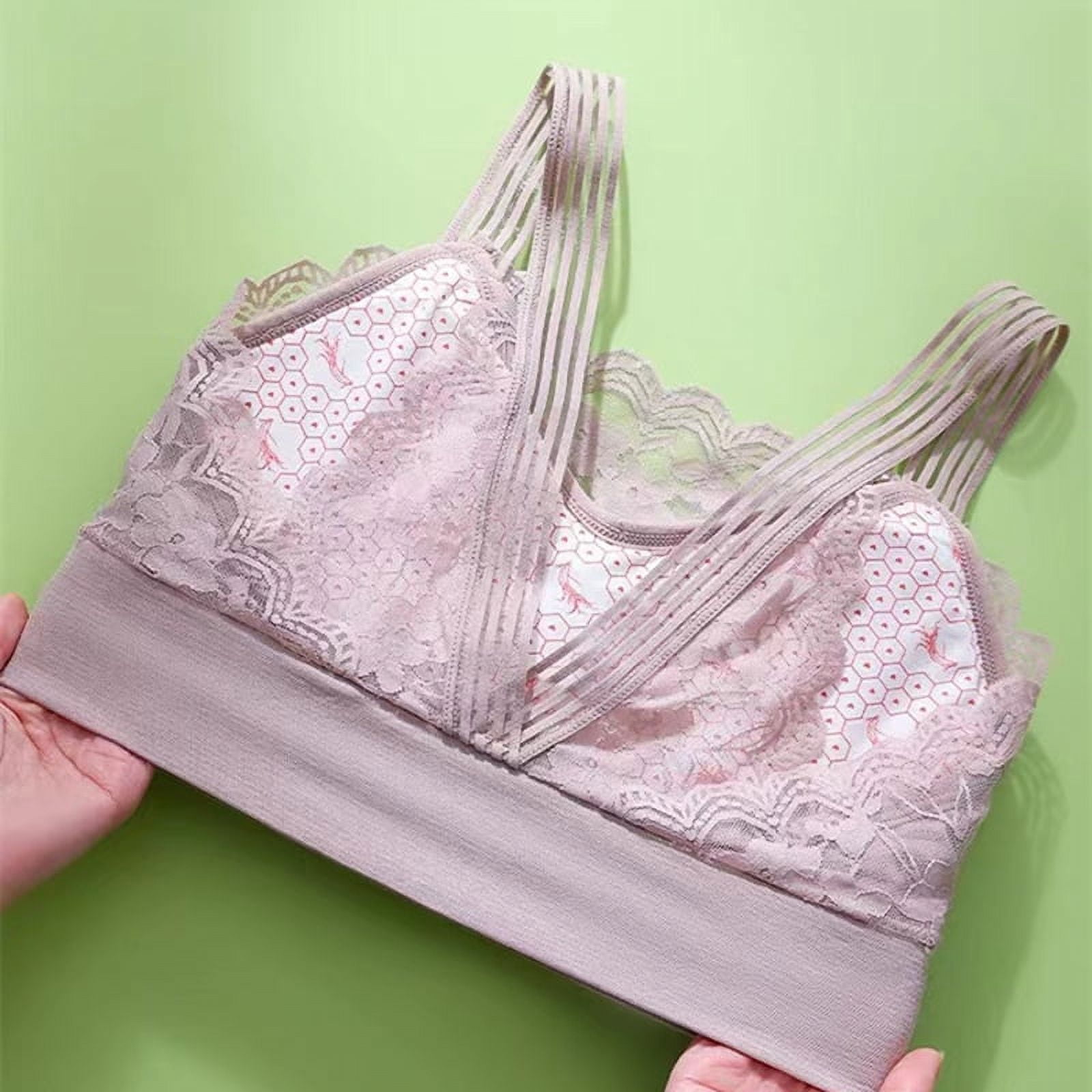 Sexy Lace Seamless Large Size Women's Bra Comfortable Breathable Sports ...
