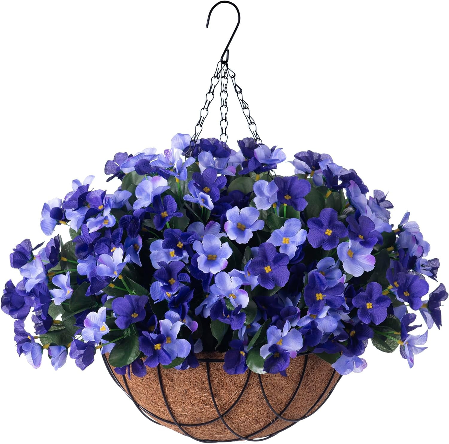 Artificial Hanging Flowers with Basket Outdoor Spring Summer Decor ...