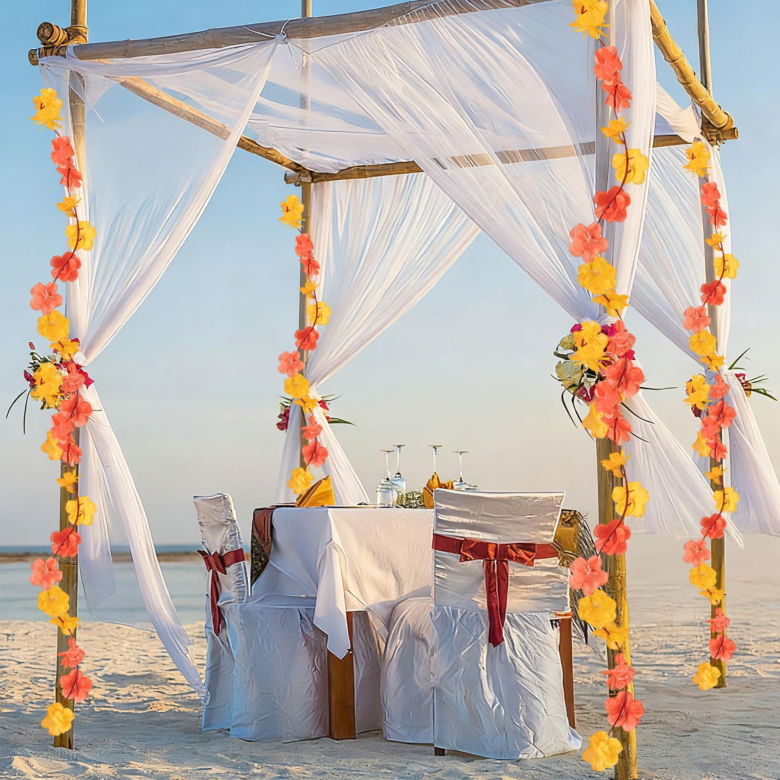 Artificial Hanging Flowers, 3-Pack Outdoor & Indoor Fake for Garden ...