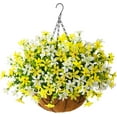 Artificial Hanging Flowers in Basket for Patio Lawn Garden Decor,12 ...