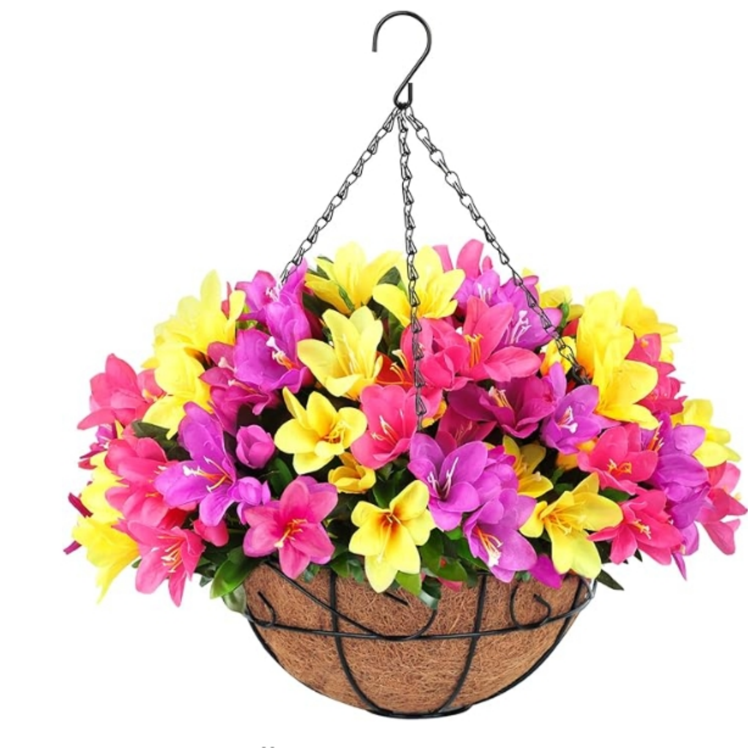Artificial Hanging Flowers, Fake Silk Azalea Plants with nut Lining ...