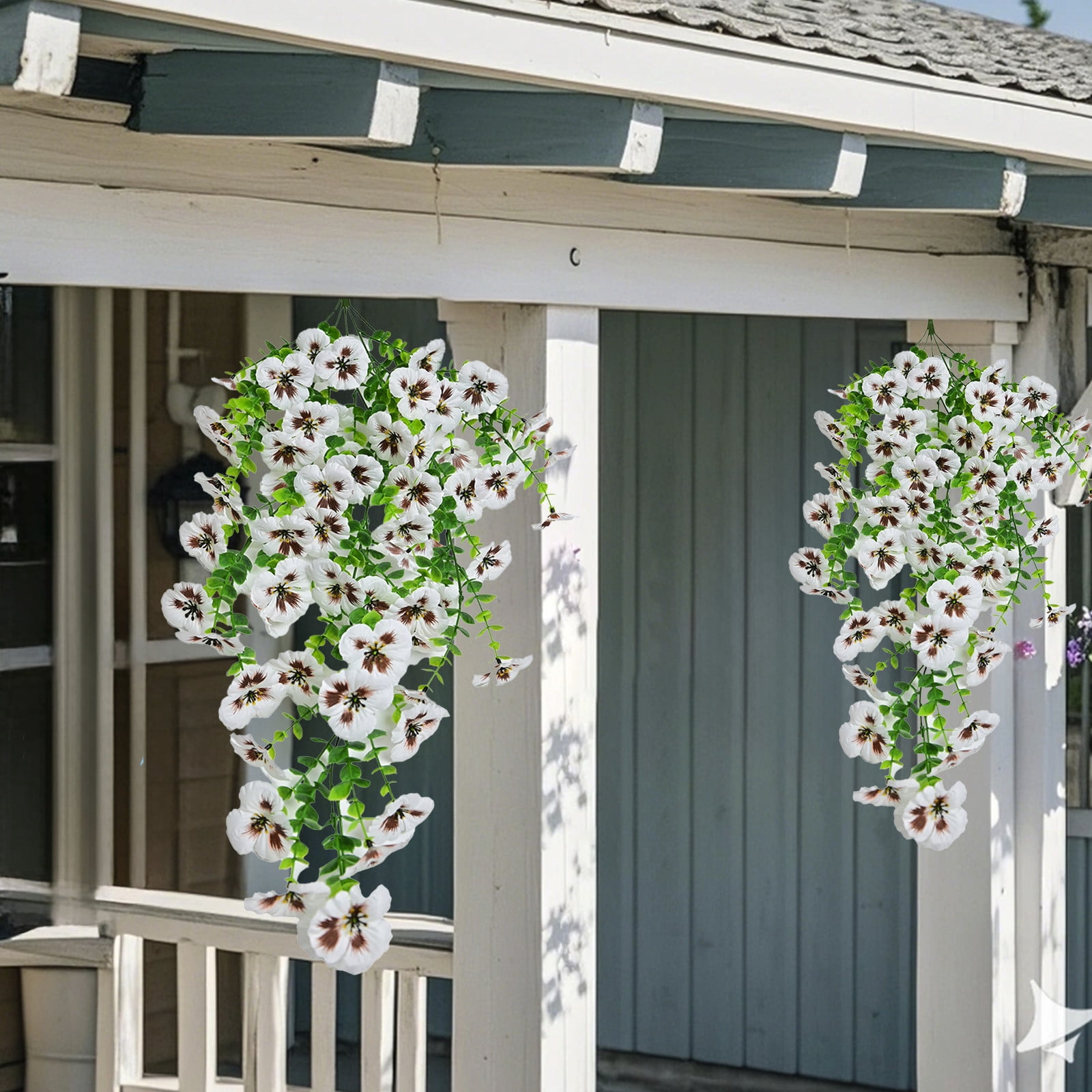 Artificial Hanging Flowers Lifelike Fade Resistant Plants Vibrant Color ...