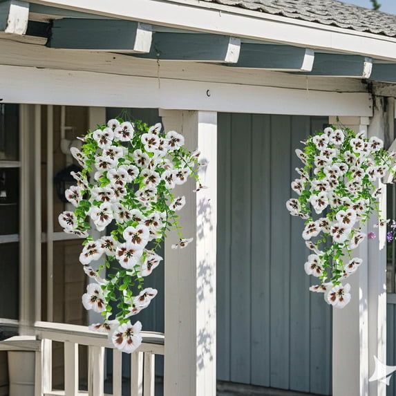Artificial Hanging Flowers Lifelike Fade Resistant Plants Vibrant Color ...