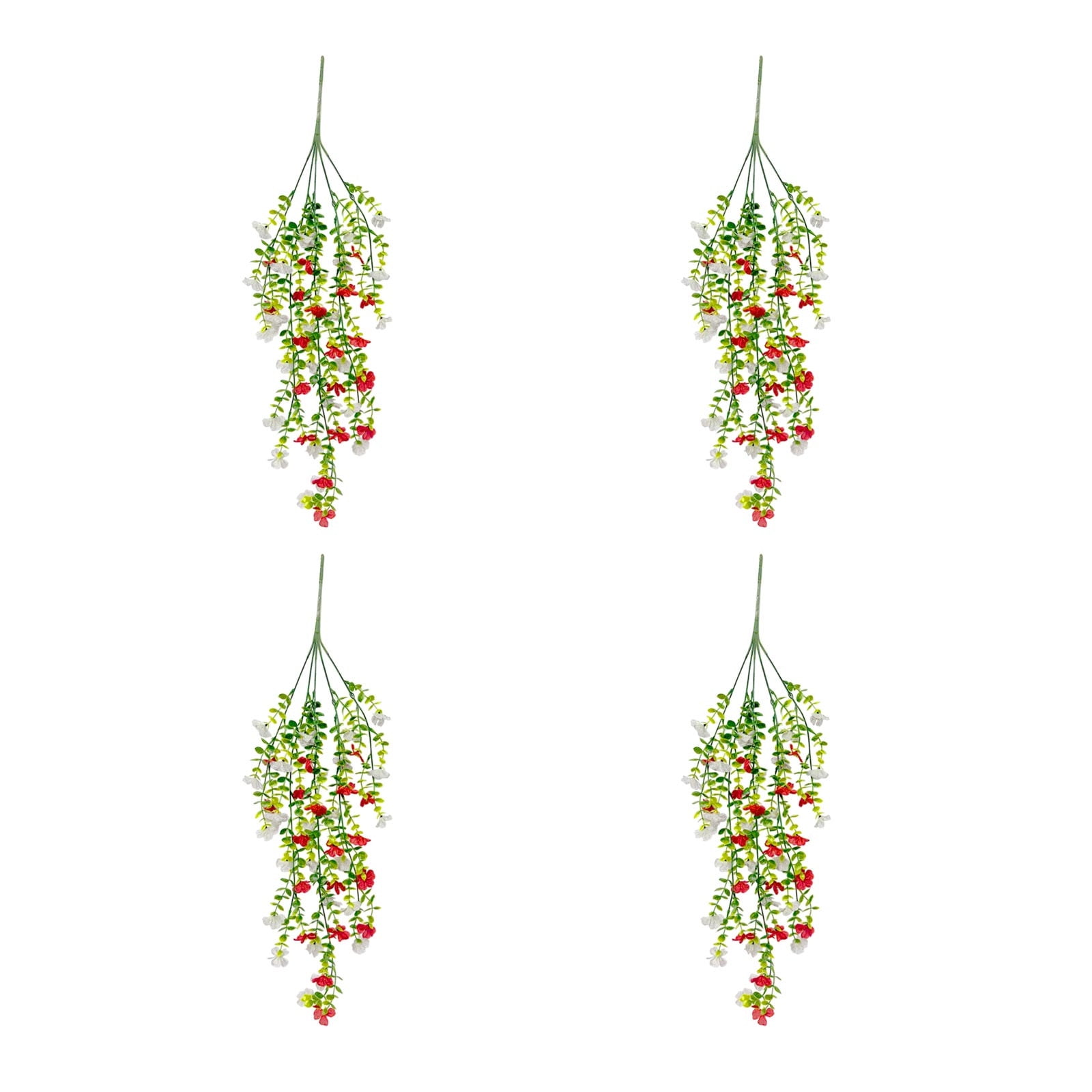 Artificial Hanging Flowers Outdoor Faux Plants Spring Decor Fake Silk ...