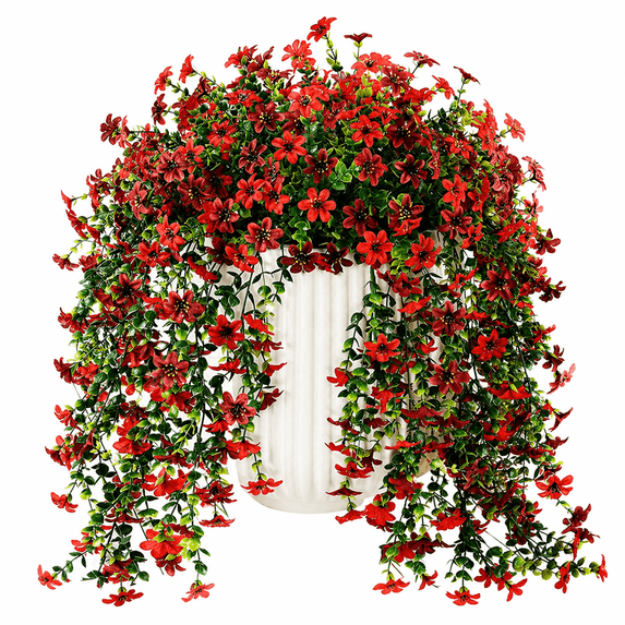 Artificial Hanging Flowers Outdoor UV Resistant, Realistic Faux ...