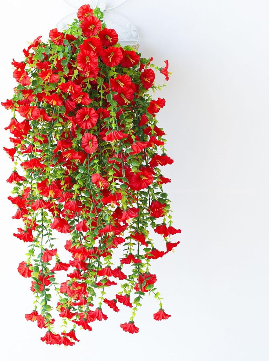 Artificial Hanging Flowers Outdoor Vines with Eucalyptus Leaves Fake ...