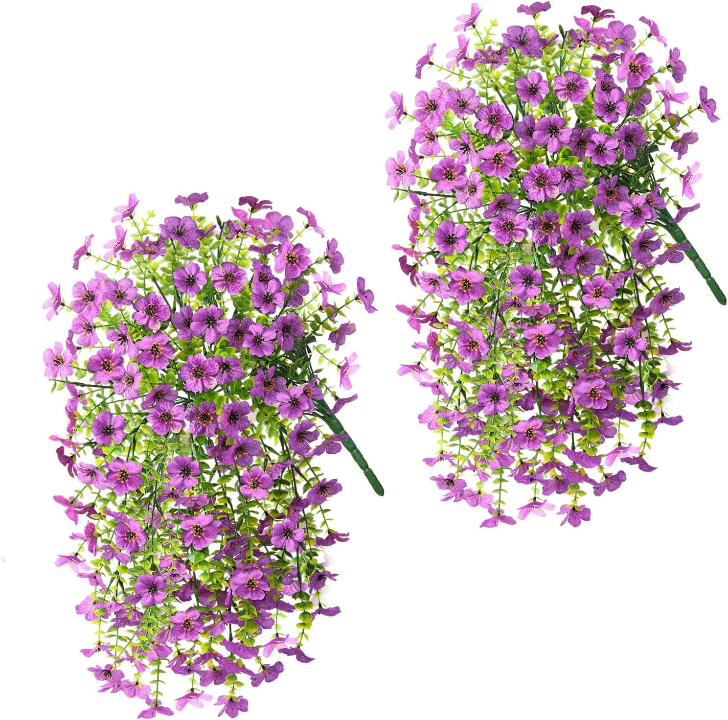 Artificial Hanging Flowers for Outdoors Spring Decoration, 2PCS Silk ...