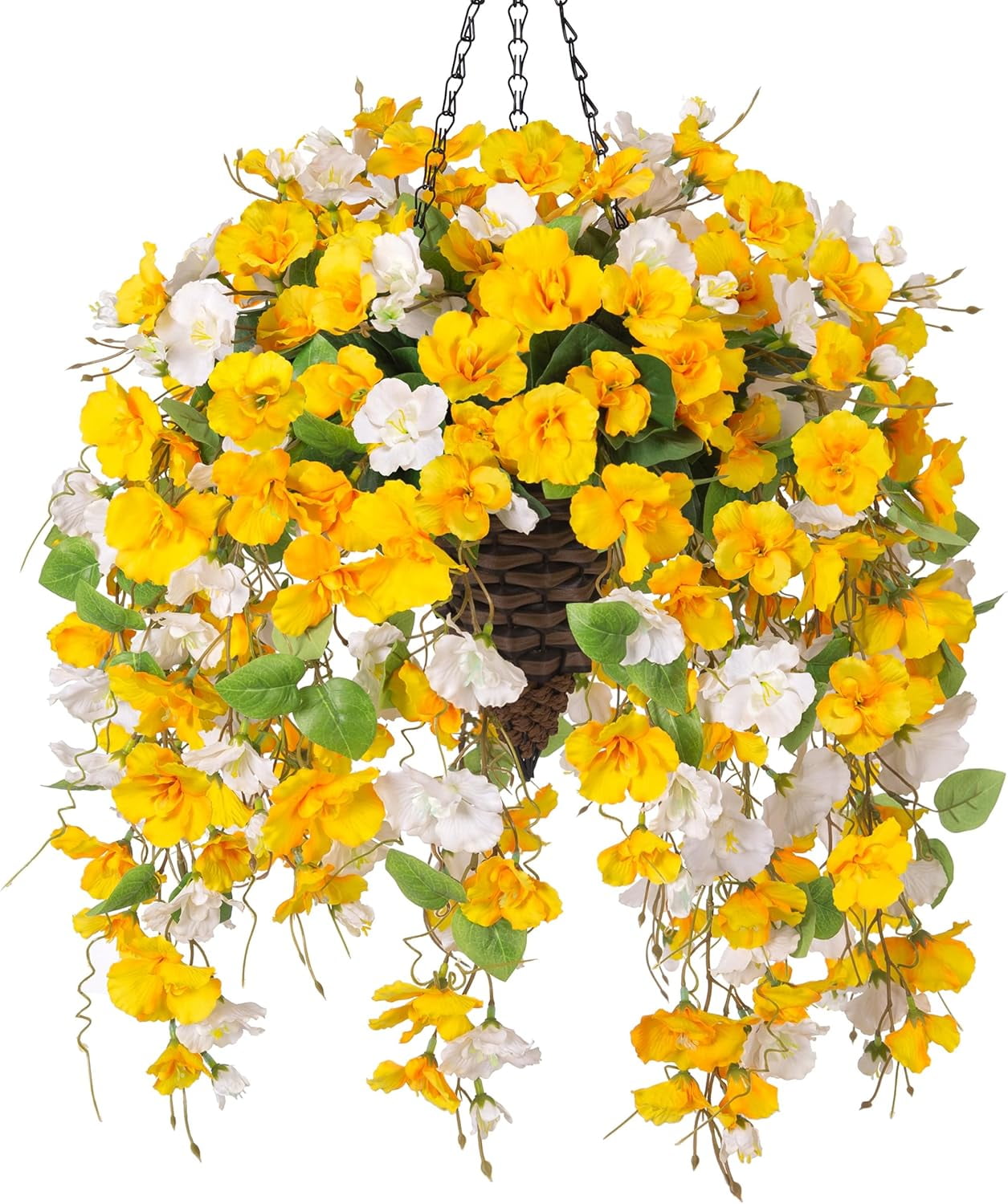 Artificial Hanging Flowers Plants Basket for Outdoors Spring Summer ...