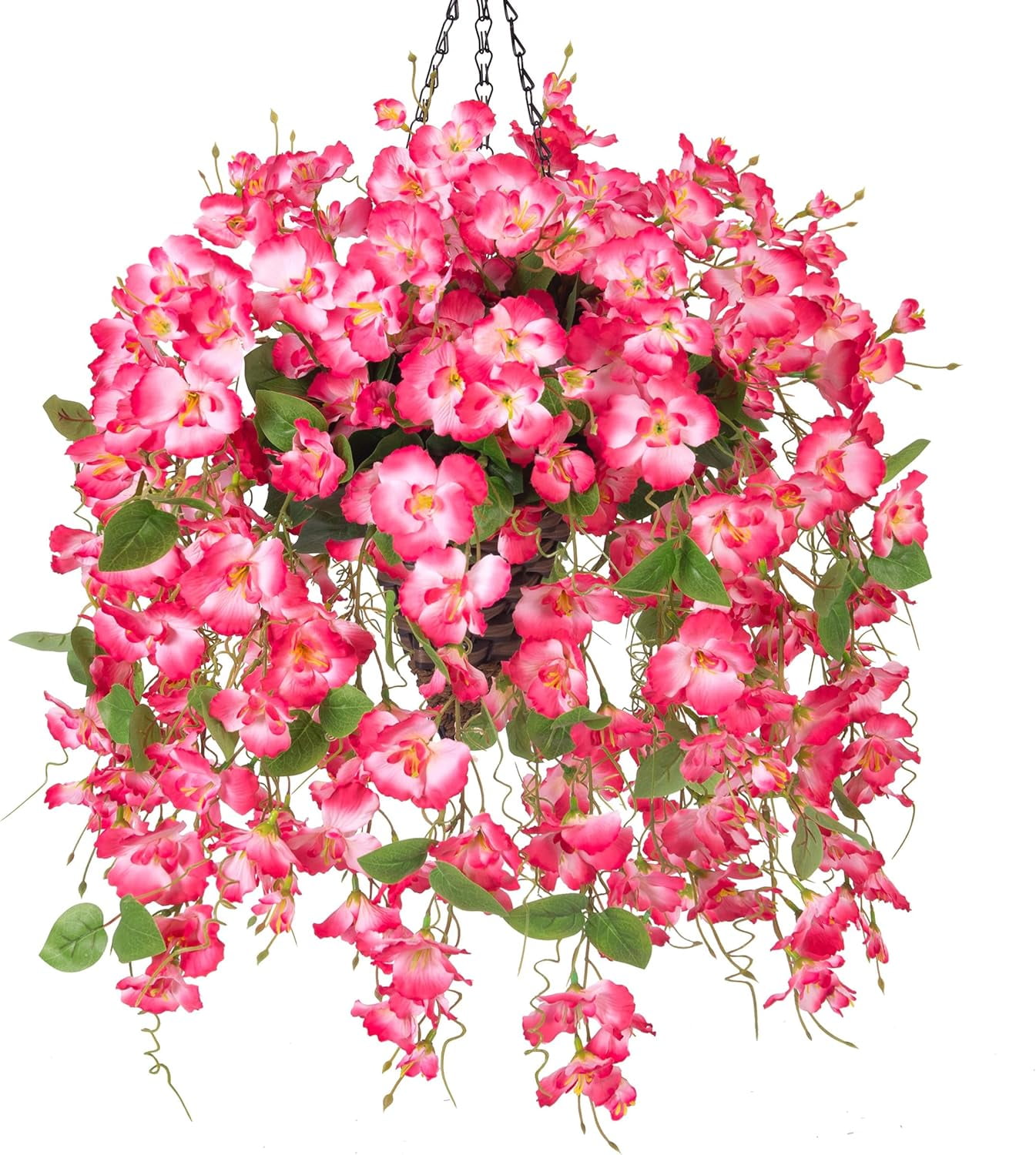 Artificial Hanging Flowers Plants Basket for Outdoors Spring Summer ...