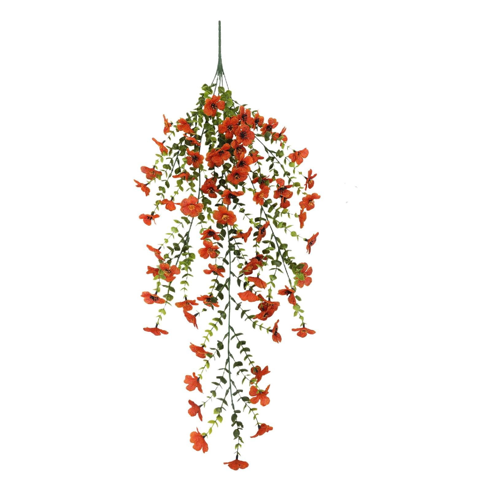 Artificial Hanging Flowers Realistic Silk Blooms with Long Stem for ...