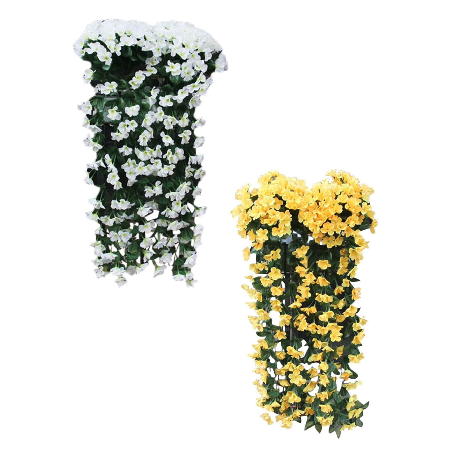 Artificial Hanging Flowers for Outdoor Outside Spring Summer Boxwood ...