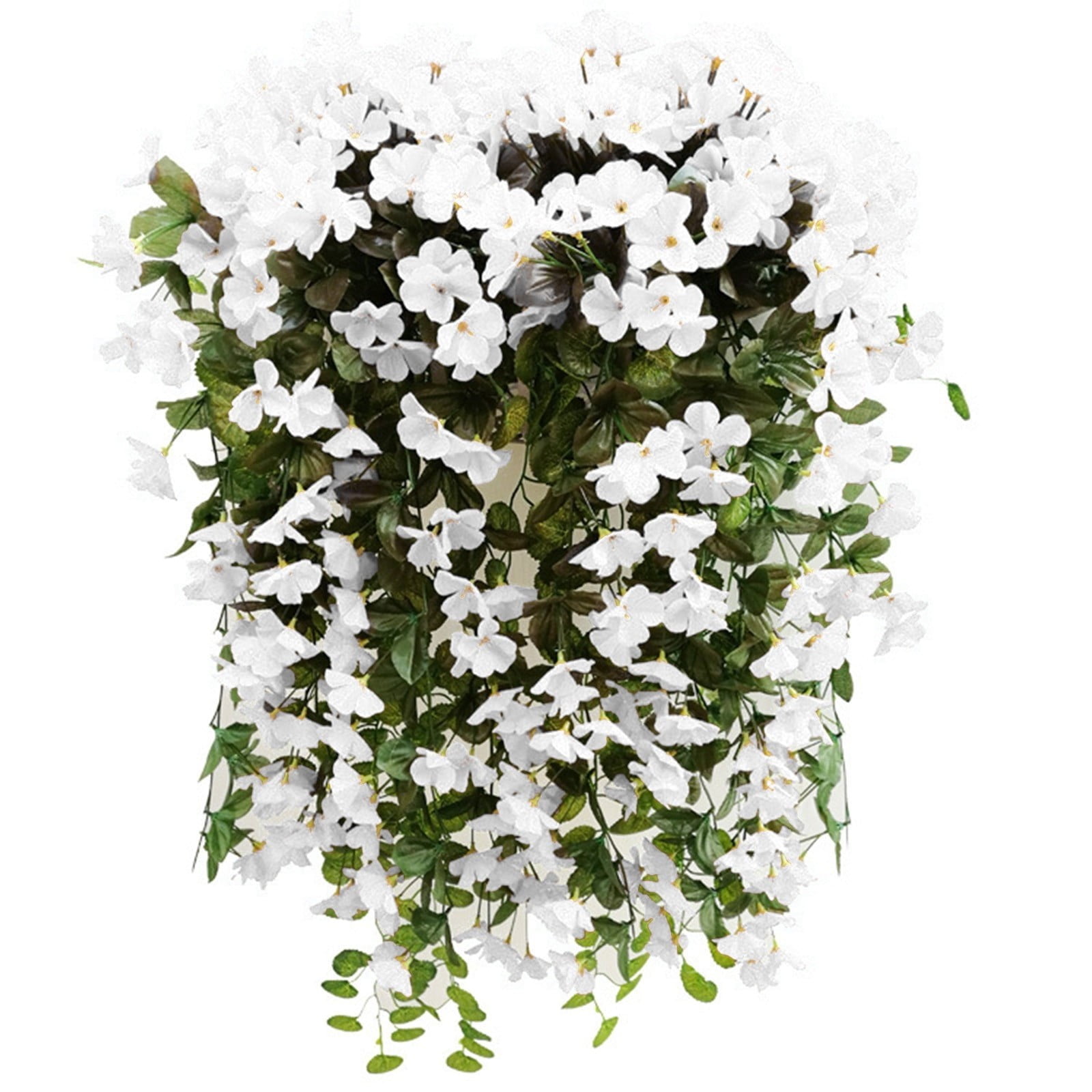 Artificial Hanging Flowers with Greenery, Realistic Silk Vines for ...