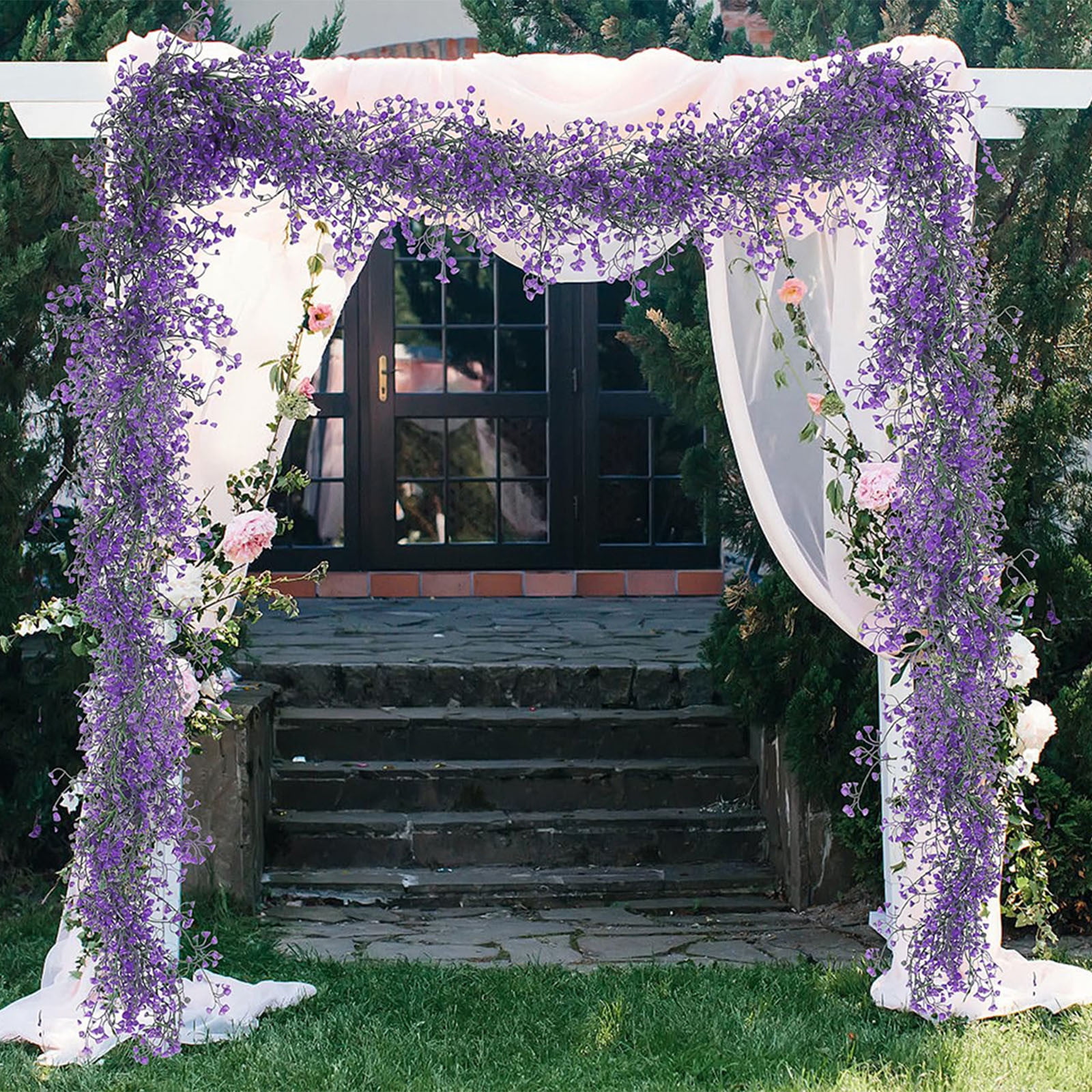 Artificial Hanging Plant 5.58ft Fall Garland Plant Faux Ferns Leaves ...