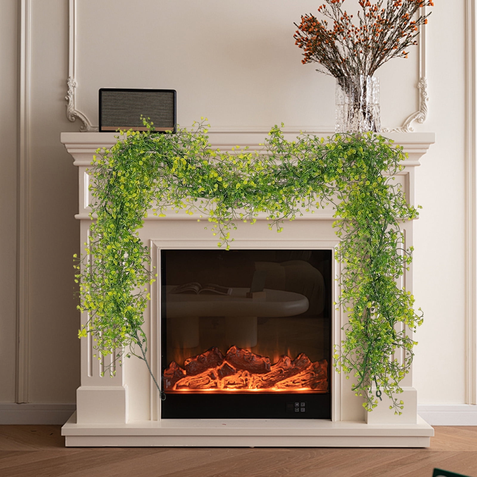 Artificial Hanging Plant 70IN Fall Garland Plant Greenery Faux Ferns ...