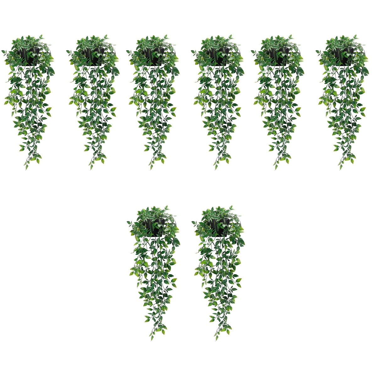 Artificial Hanging Plant with Pots,8 Pcs Artificial Trailing Plants ...