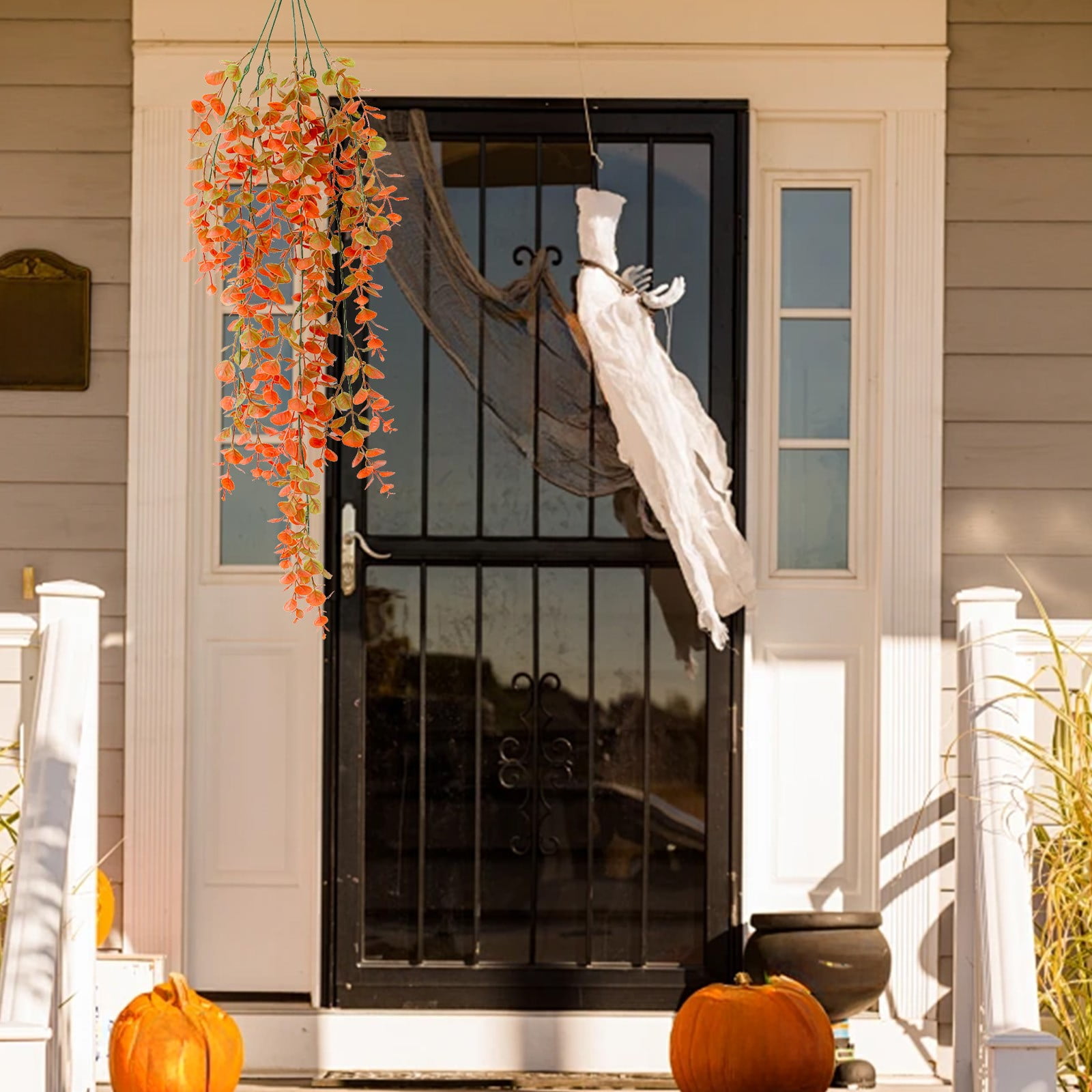 Artificial Hanging Plants Fall Decor Faux Fall Leaf Faux Hanging Plants ...