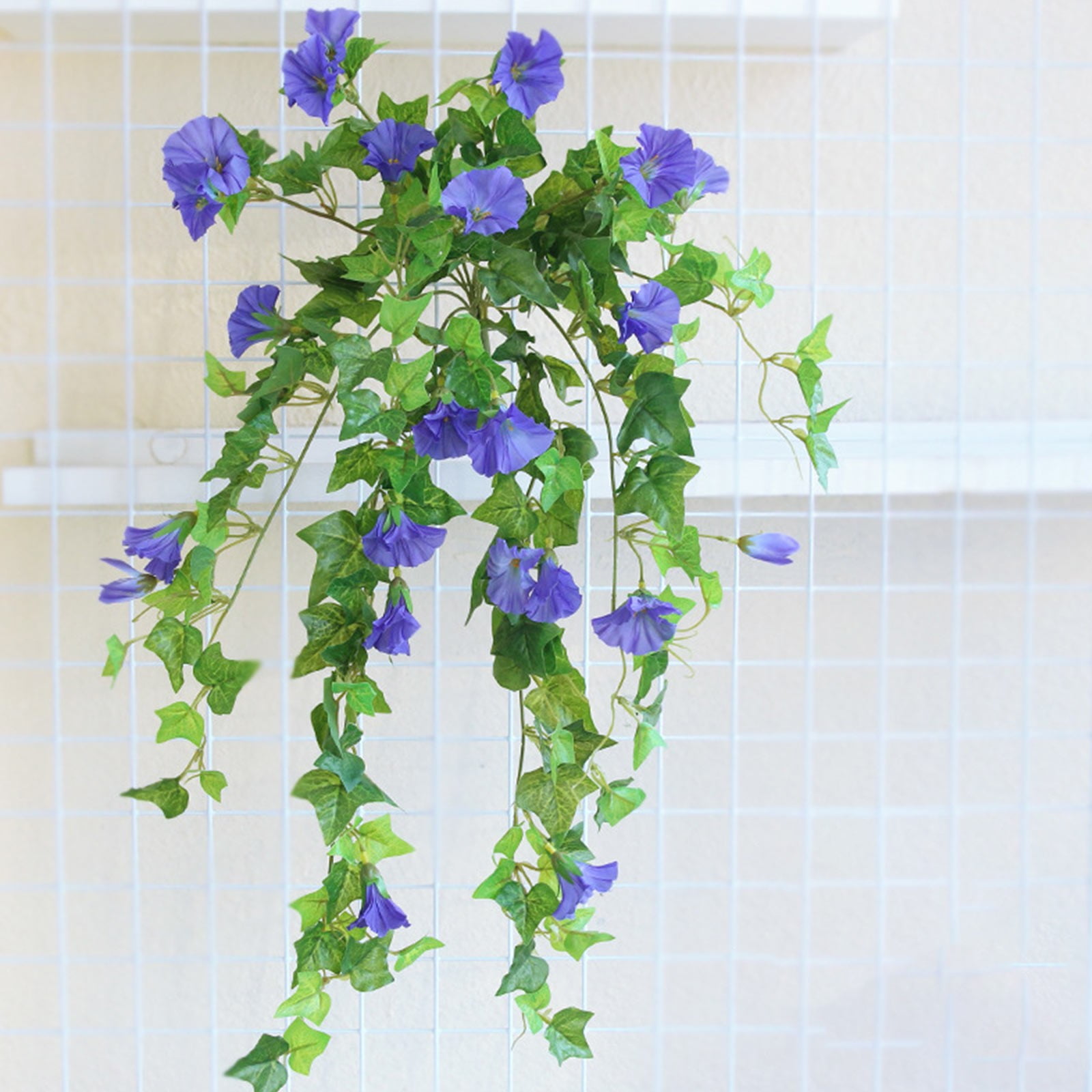 Artificial Hanging Plants,UV Simulation Artificial Petunia Flowers ...