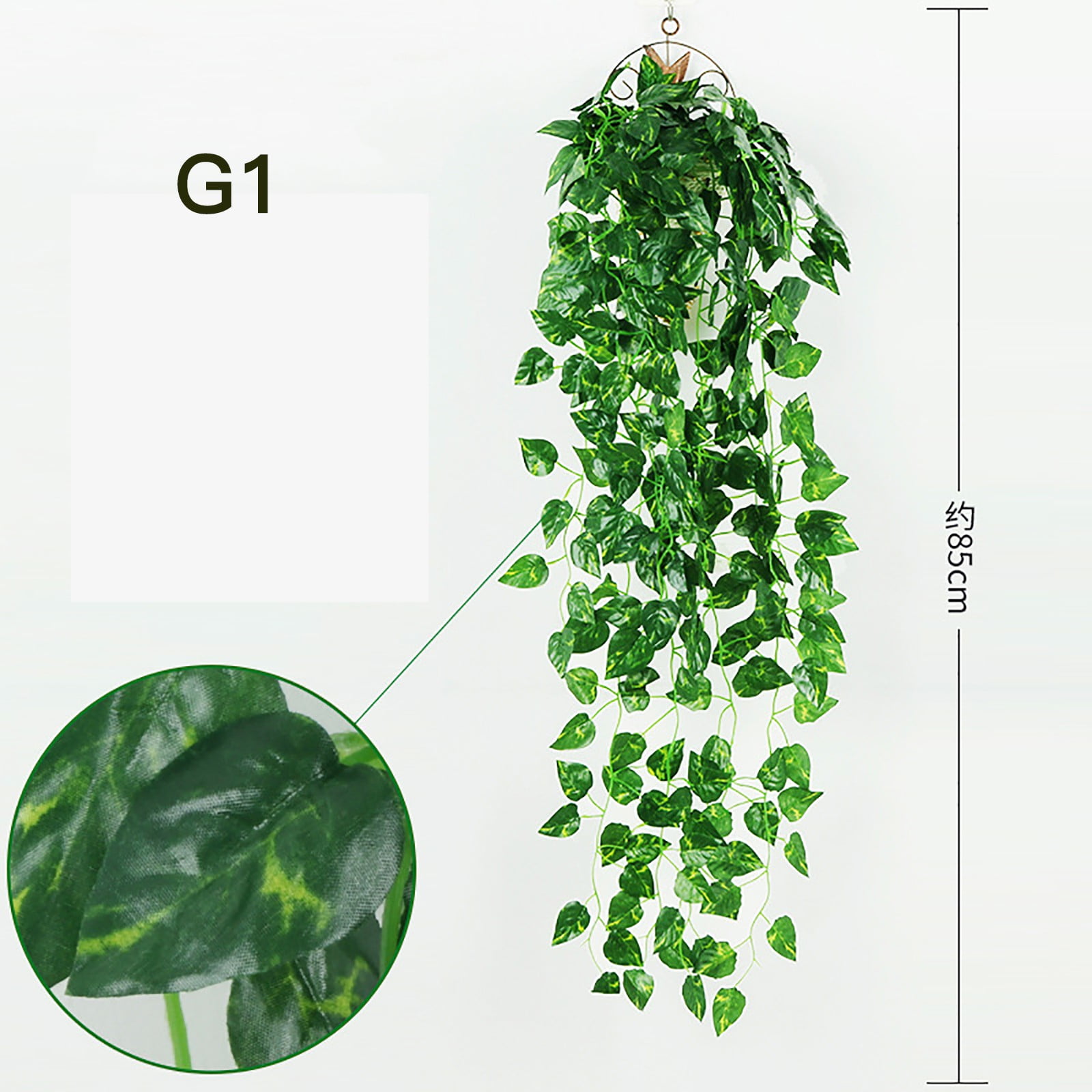 Artificial Hanging Plants for Shelf, 2 Pack Fake Potted Greenery Faux ...