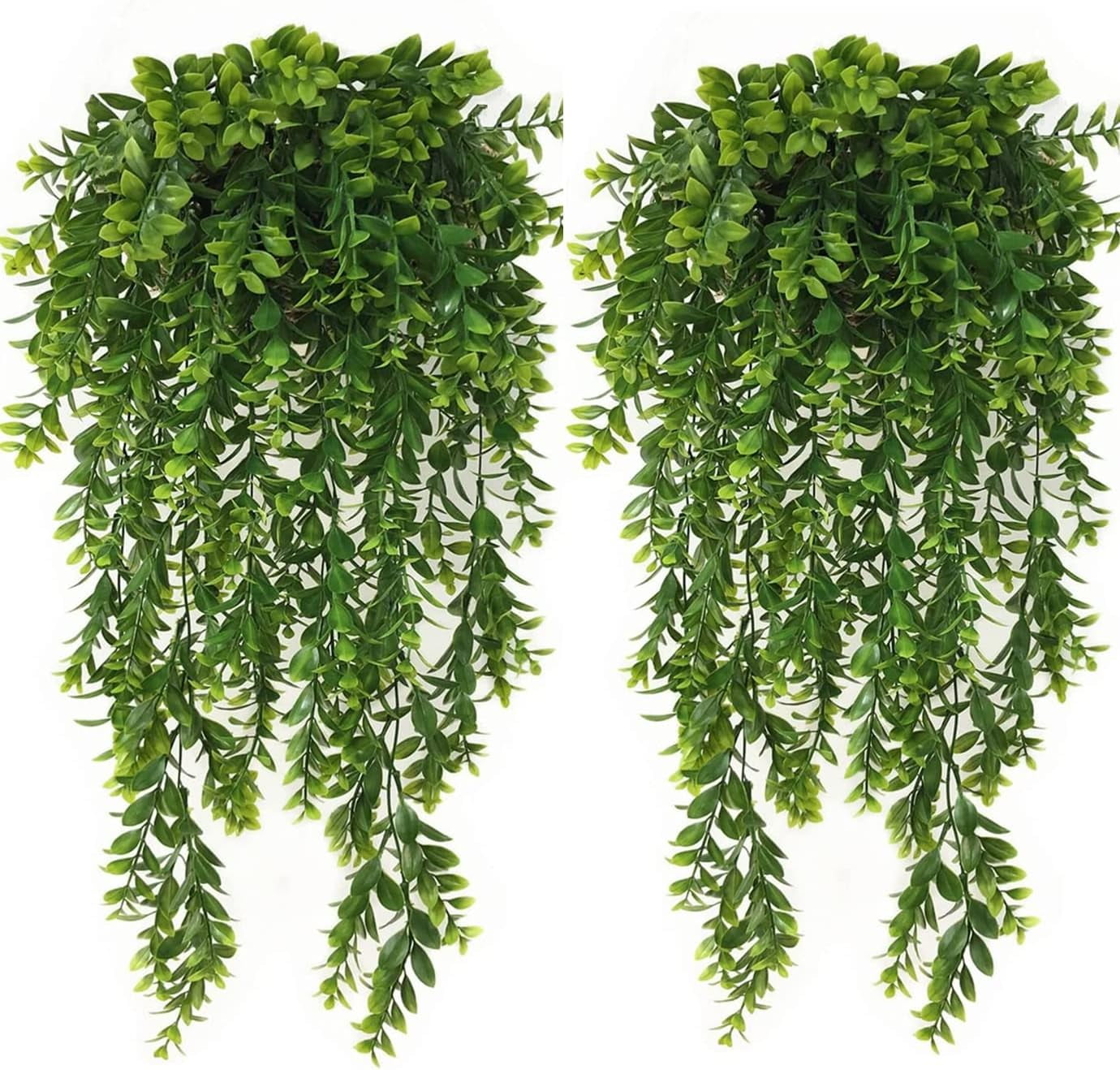 Artificial Hanging Vines, Fake Greenery Ivy Plastic Leaves Plants Faux ...