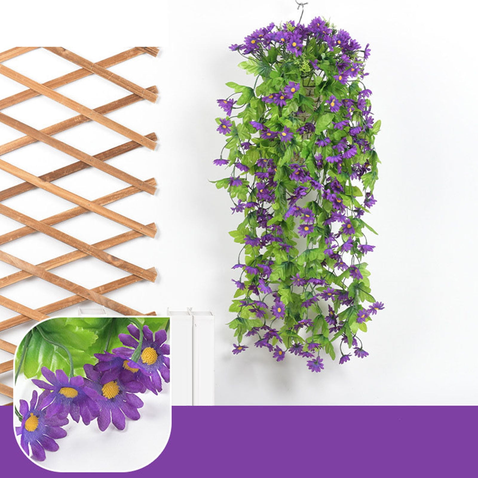 Artificial Hanging Vines Wall Decor | 80cm Silk Rose Buds & Greenery ...