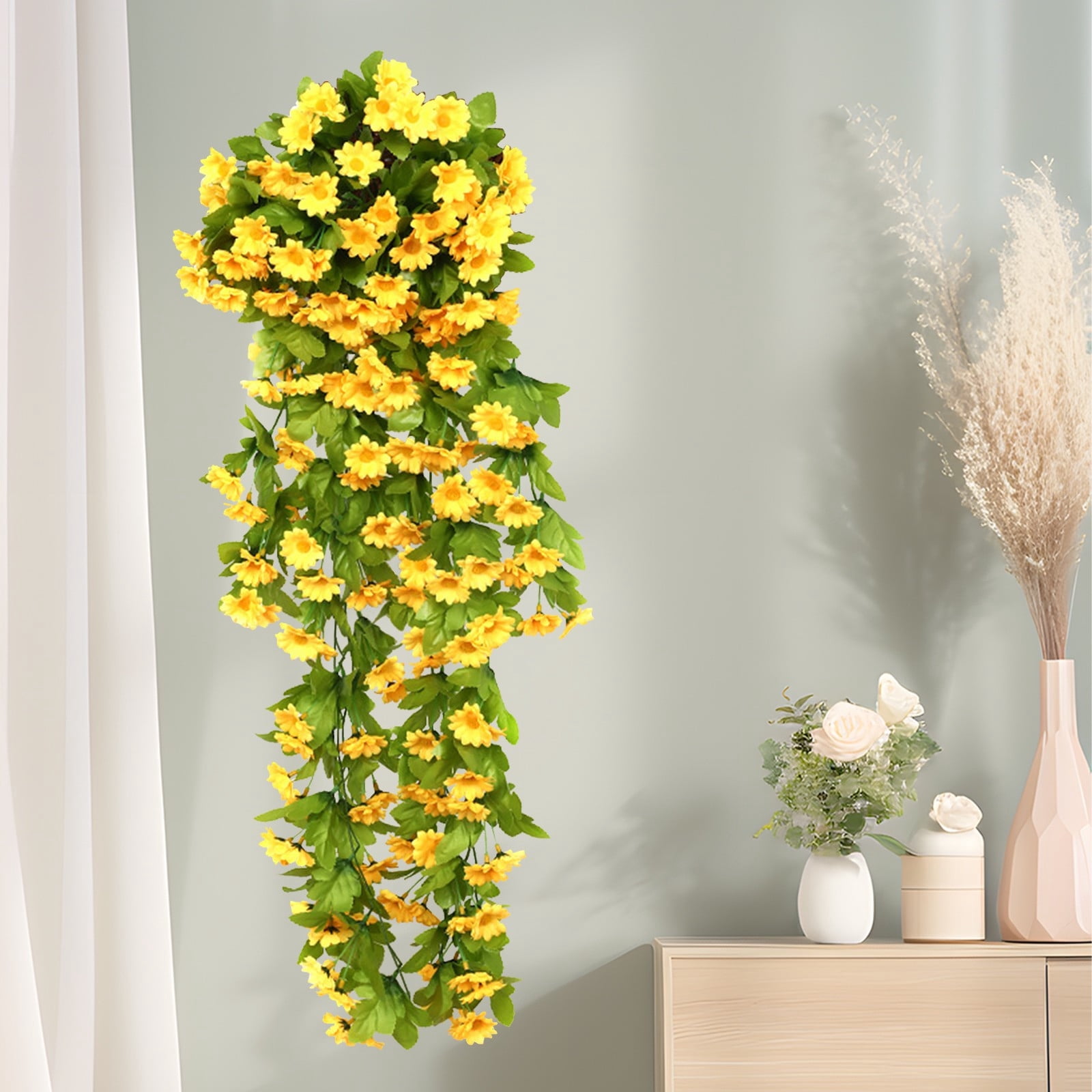 Artificial Hanging Violet Wisteria Flower Garland | Fake Silk Orchid ...