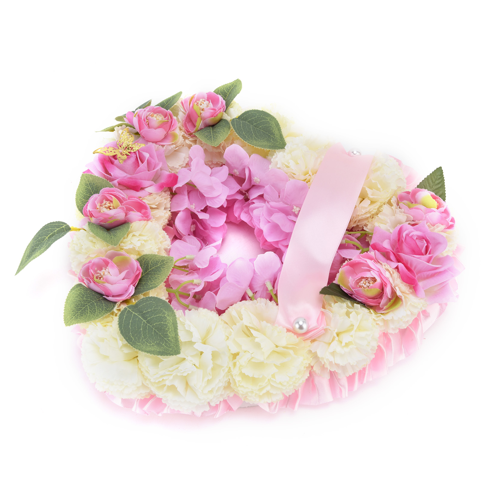 Artificial Heart Shaped Wreaths Wedding Wreaths Fake Flowers Decoration ...