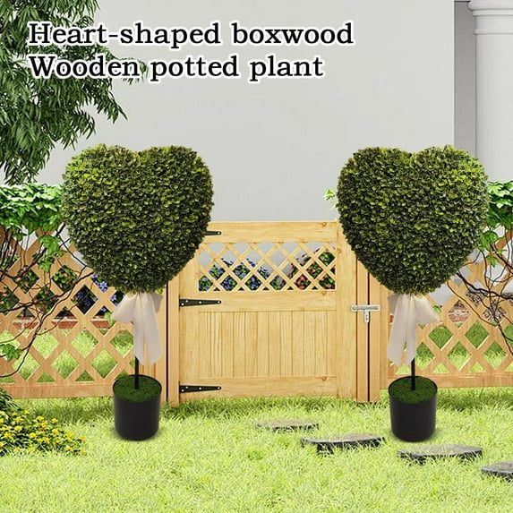 Artificial Heart Topiary Outdoor - Heart Shaped Topiary Trees, Easer ...