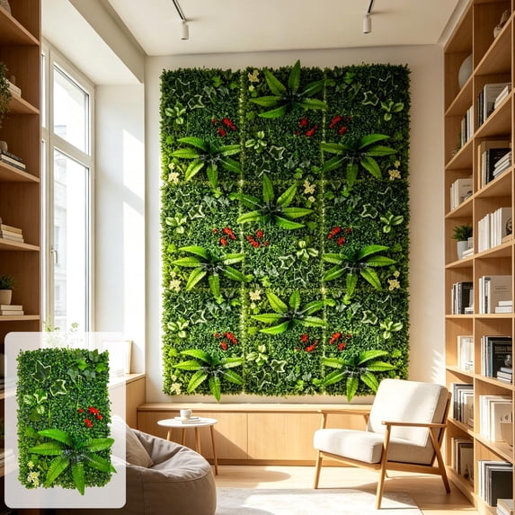 Artificial Hedge Fence Expandable Faux Ivy Leaf Privacy Screen Panel ...