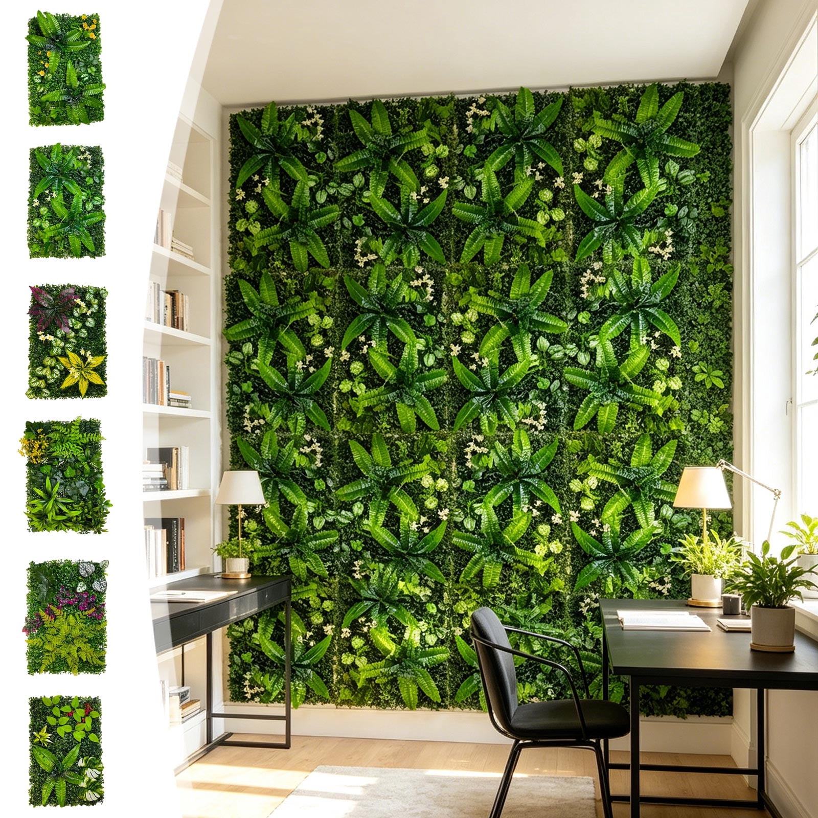 Artificial Hedge Fence Expandable Faux Leaf Screen Panel Decorative ...