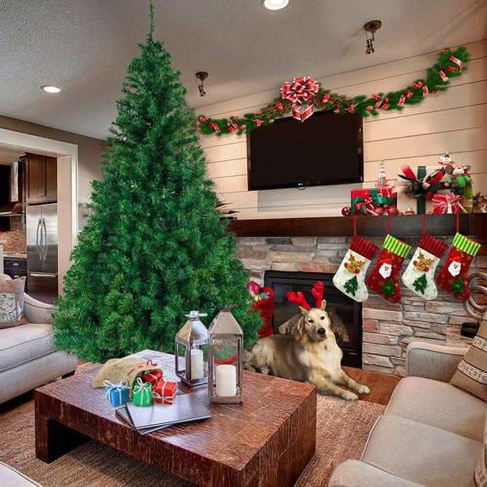 Artificial Holiday Christmas Tree, 6FT Unlit Premium Spruce Holiday ...