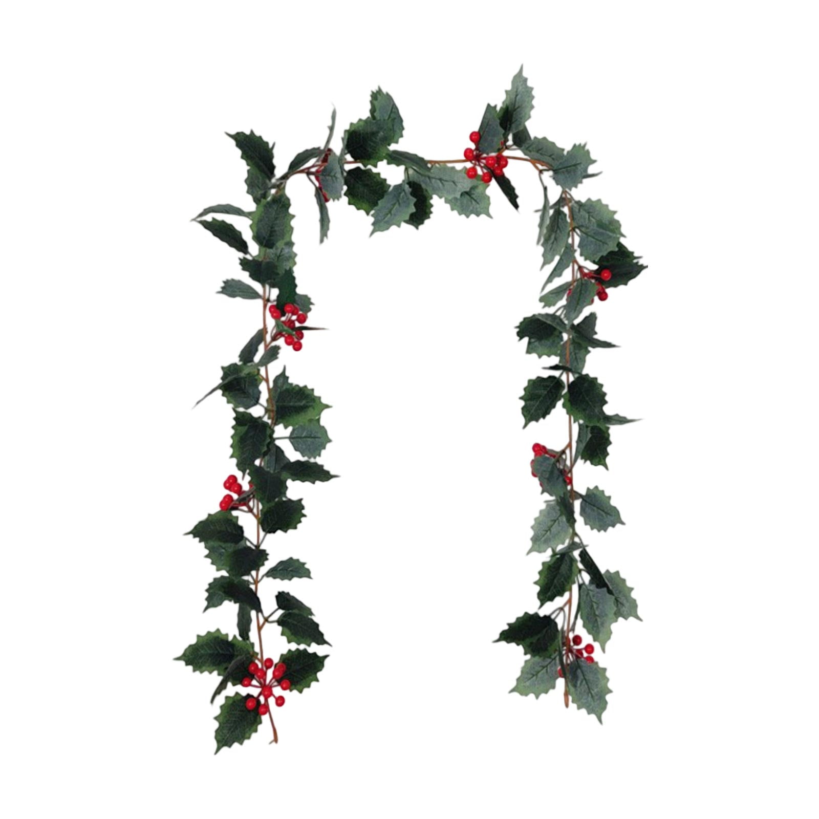 Artificial Holly Berry Garland Realistic Decorative Vine for Indoor ...