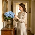 Artificial Hydrangea Bouquet 5 Heads Faux Flower Arrangement Wedding ...
