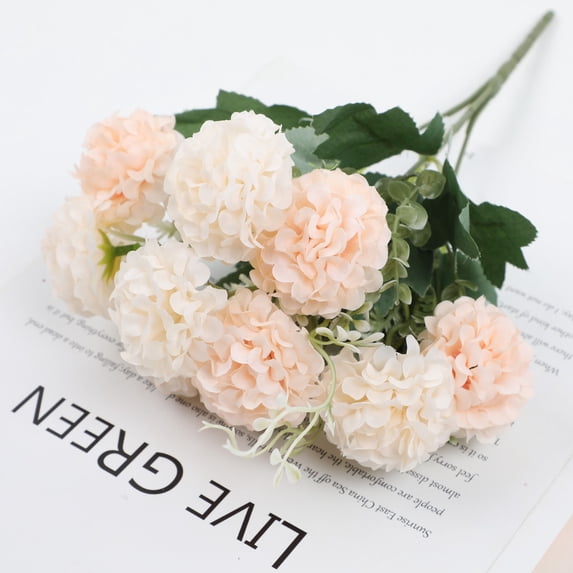 Artificial Hydrangea Bouquet Lifelike Silk Flower Arrangement with ...