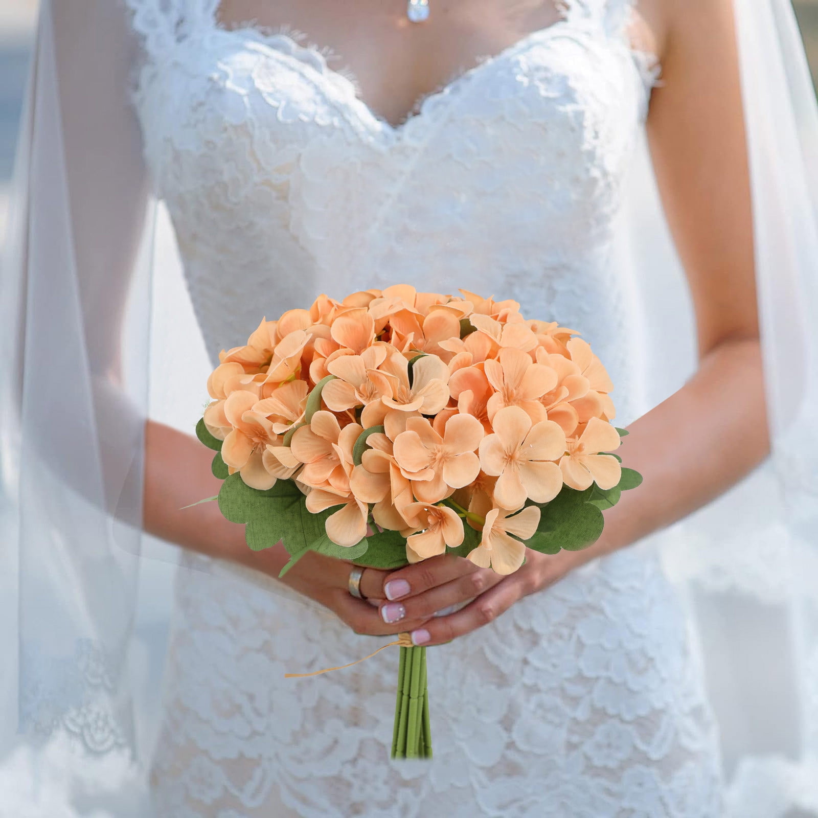 Artificial Hydrangea Bouquet for Wedding, Bridal Bouquet, Wrist Corsage ...