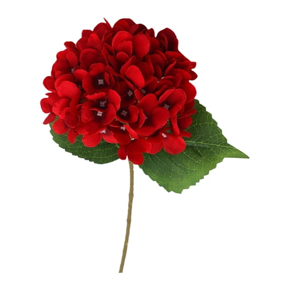 Artificial Hydrangea Fake Flower Decor, Red Simulation Hydrangea Stem ...