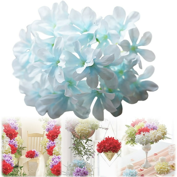 Artificial Hydrangea False Flower Heads, 27 Forks 6 Corners, for ...