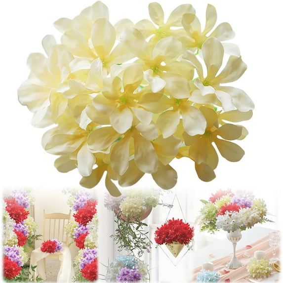 Artificial Hydrangea False Flower Heads, 27 Forks 6 Corners, for ...