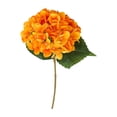 Artificial Hydrangea Floral Decoration, Orange Faux Flower Stem For ...