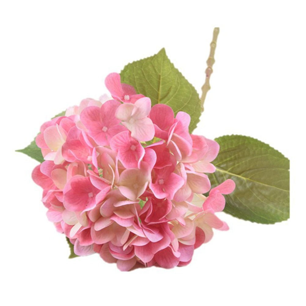 Artificial Hydrangea Flower Single Long Stem Silk 5.9 Inch Flower Head ...