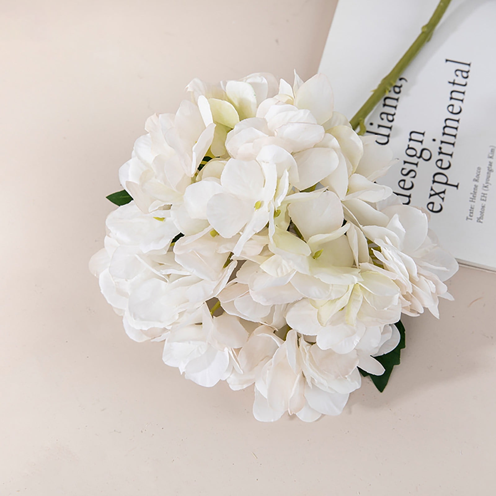 Artificial Hydrangea Flower Stem Single Branch Faux Dried Hydrangeas ...