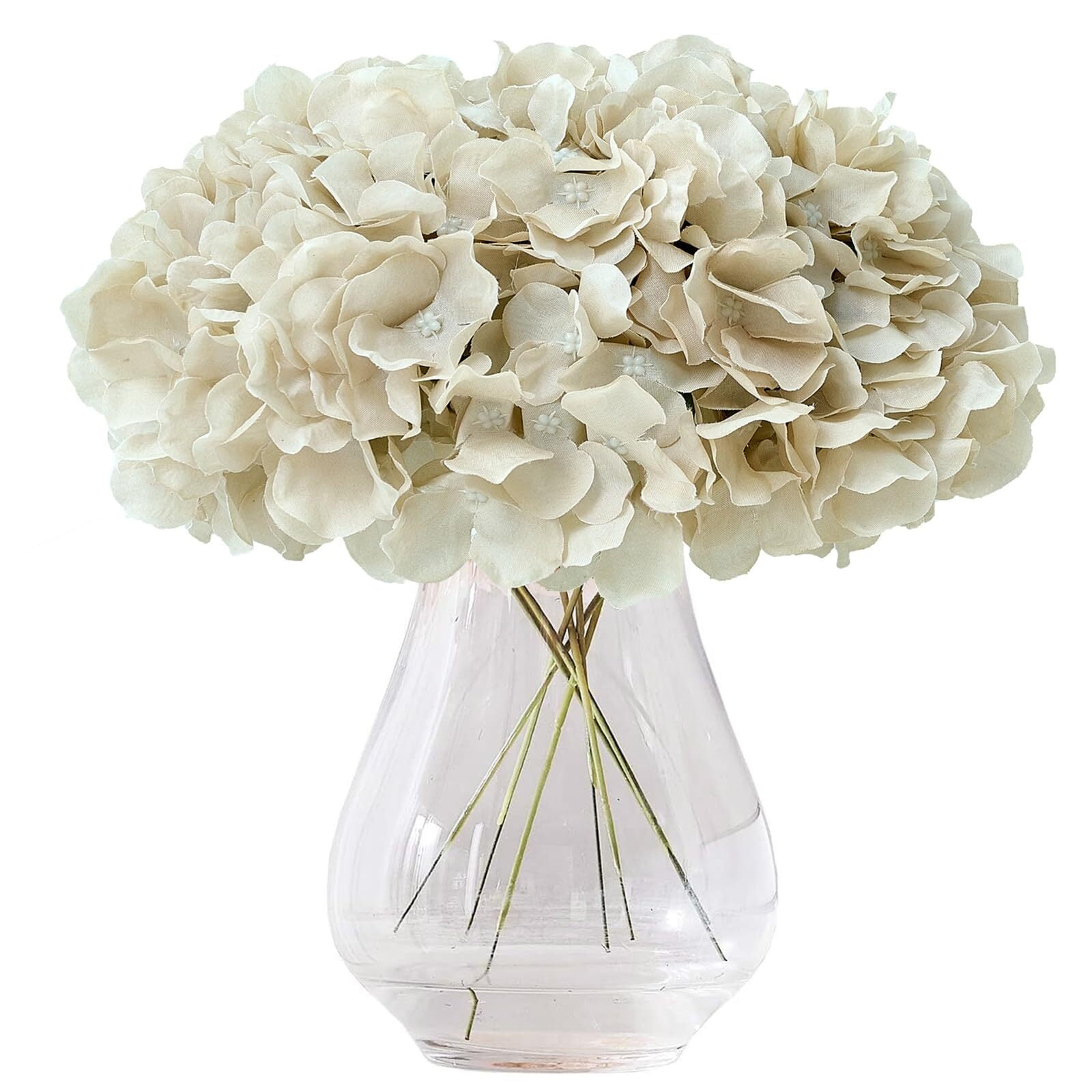 Artificial Hydrangea Flowers Tiffany Heads 10 Fake Hydrangea Silk ...