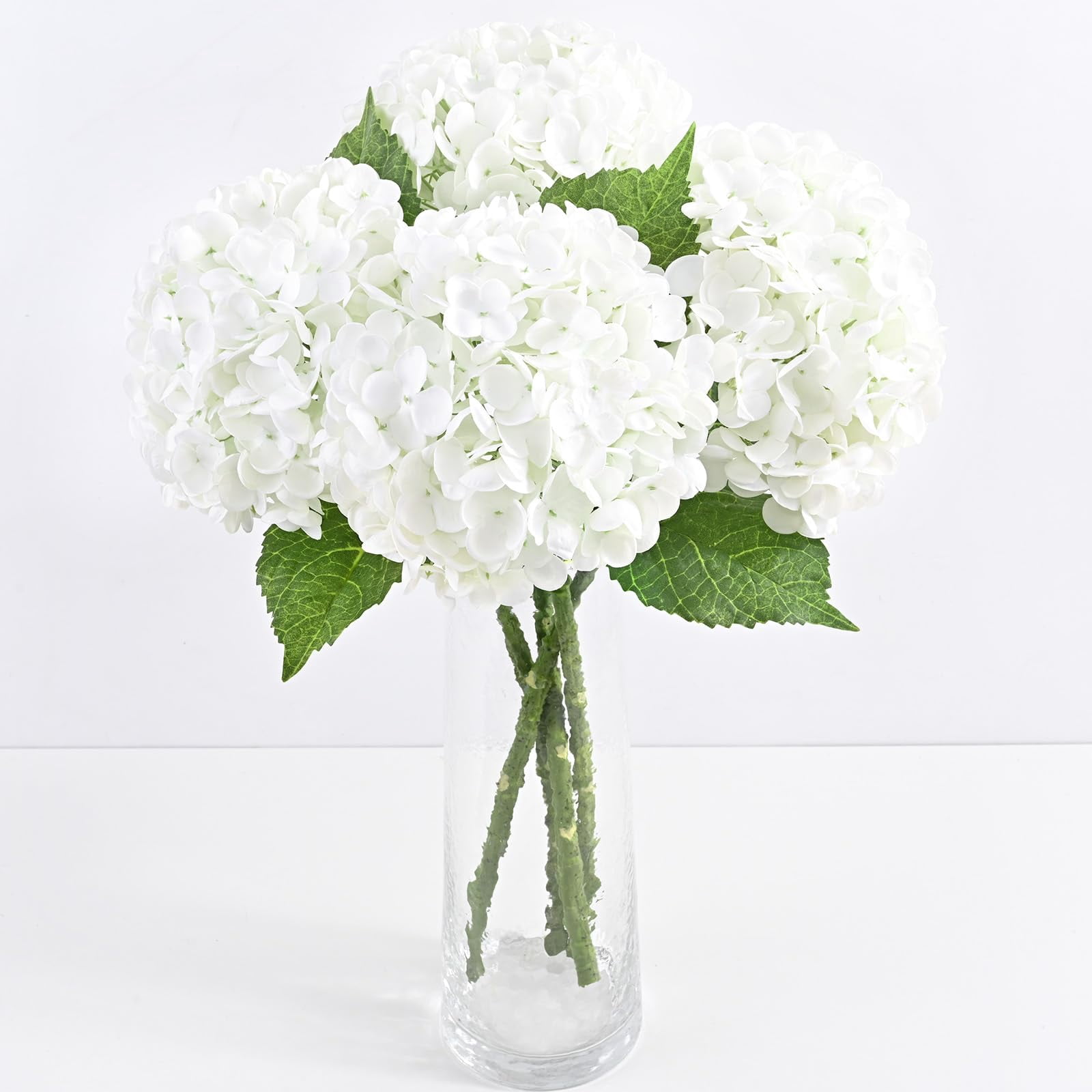 Artificial Hydrangea Flowers White 4 Pcs 21 Inch For Home Wedding Party ...